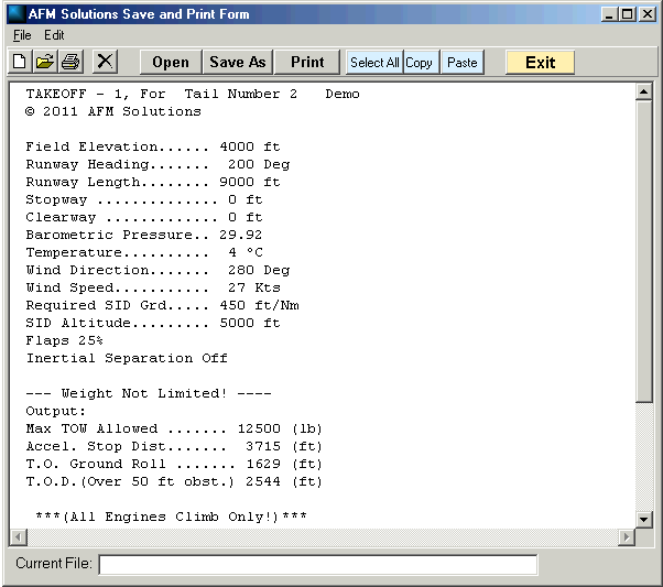 Embraer 110 P1/P2 Information and Screen Views